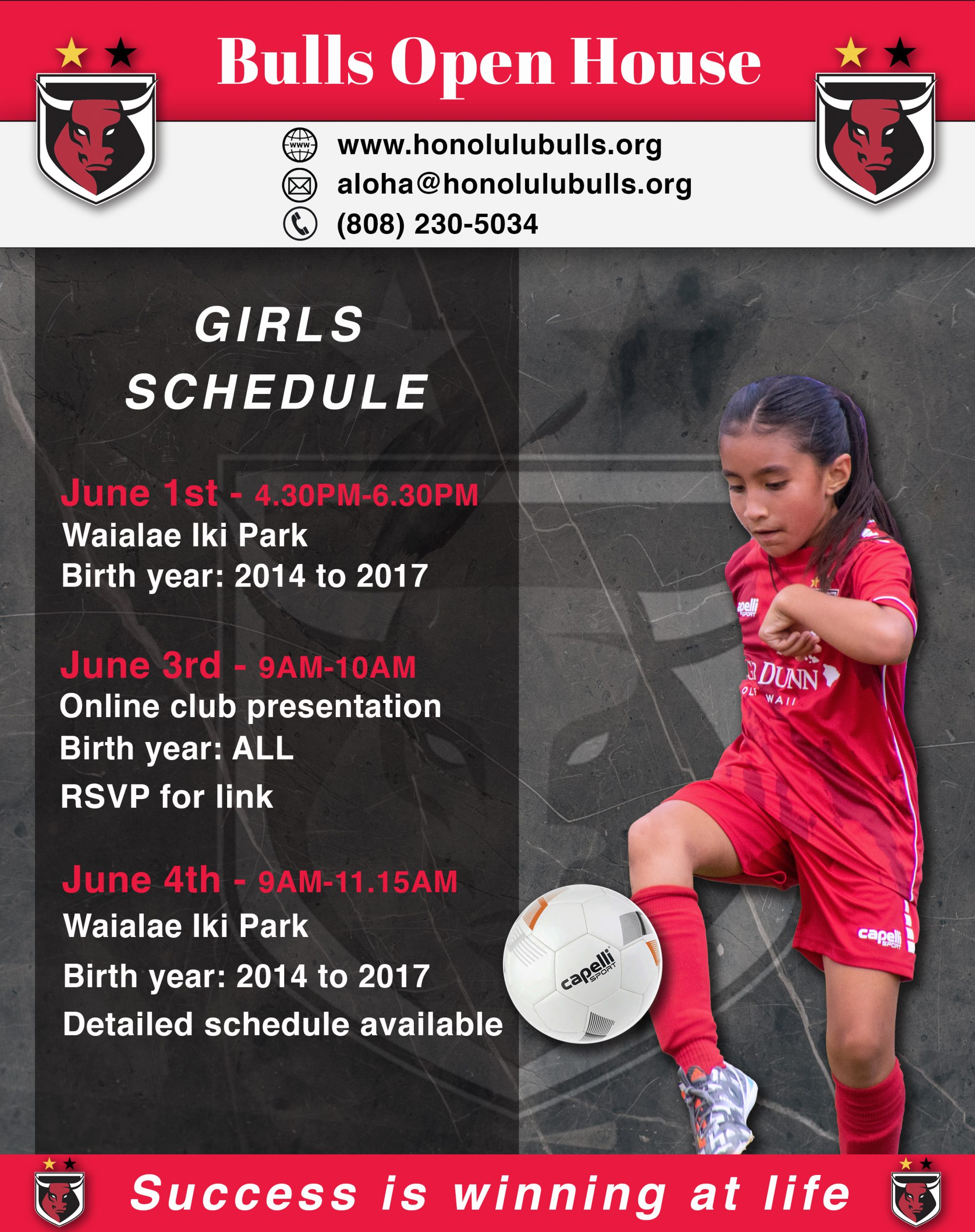 2023 Bulls Open House - Honolulu Bulls Soccer Club