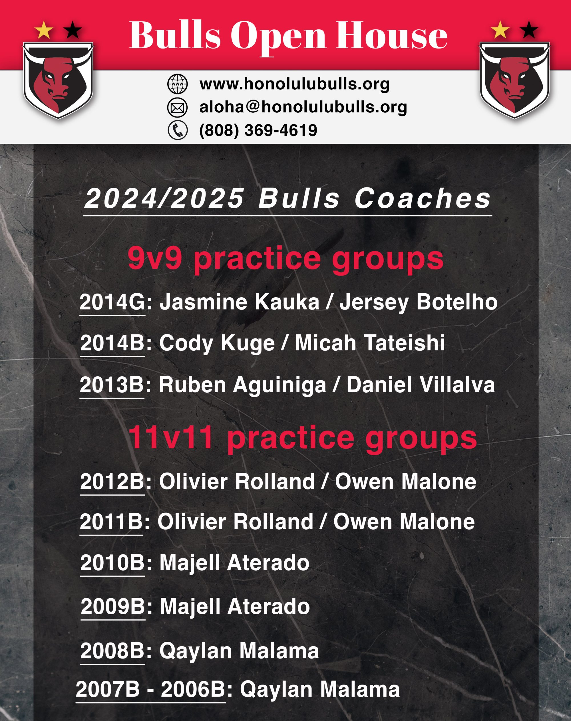 Coaches - Honolulu Bulls Soccer Club